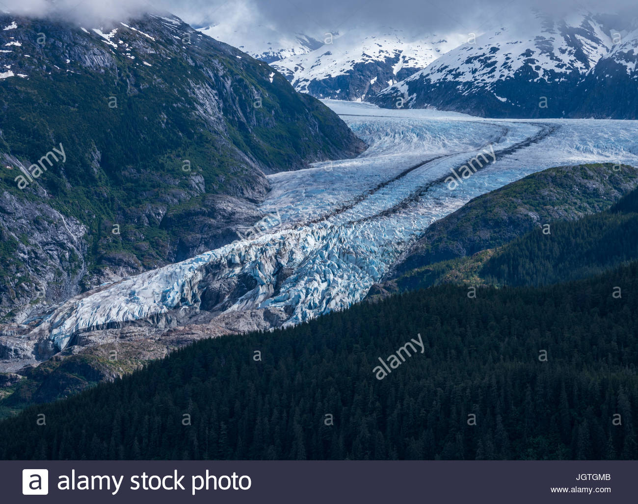 Aerial Mendenhall Glacier Stock Photos & Aerial Mendenhall Glacier ...