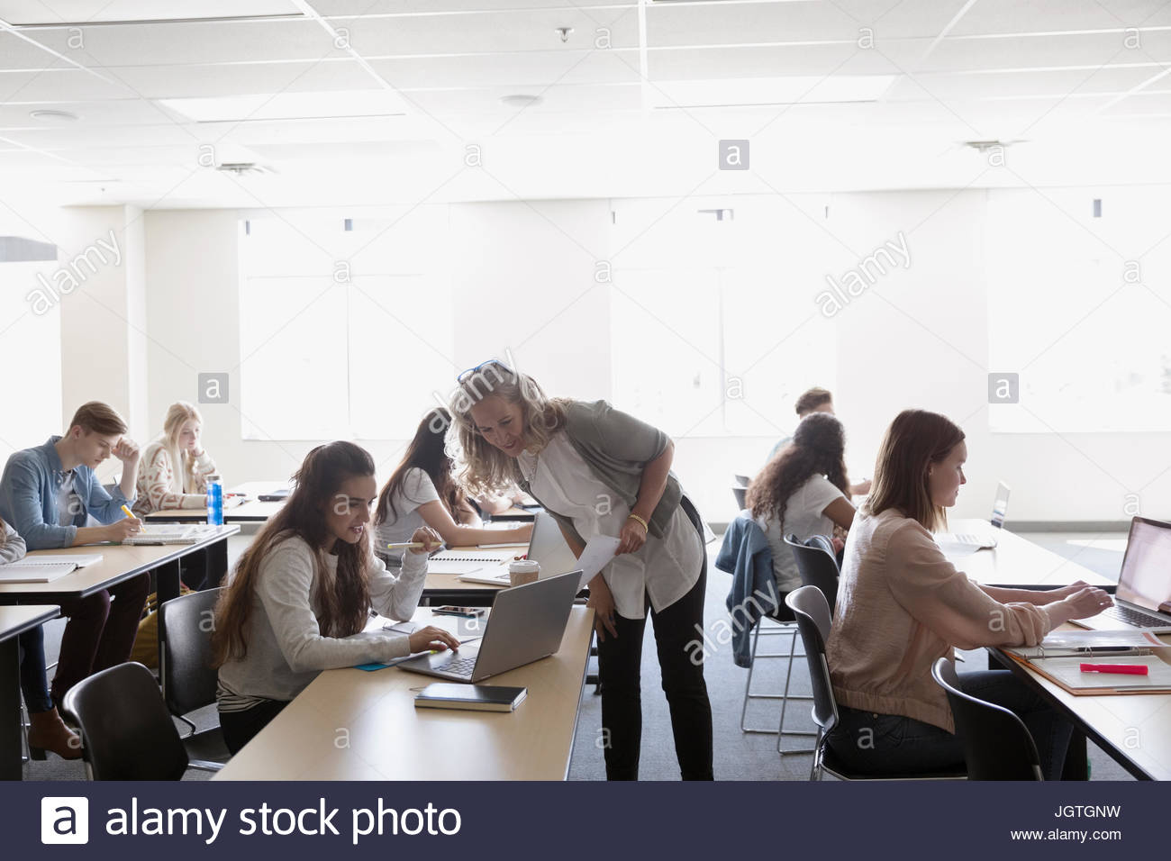 Studying with professor hi-res stock photography and images - Alamy