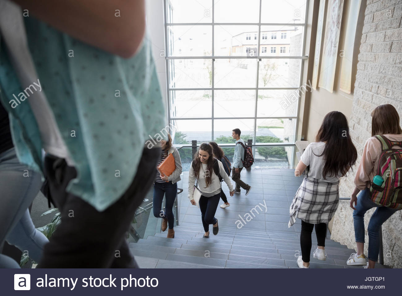 High school walking and stairs hi-res stock photography and images - Alamy