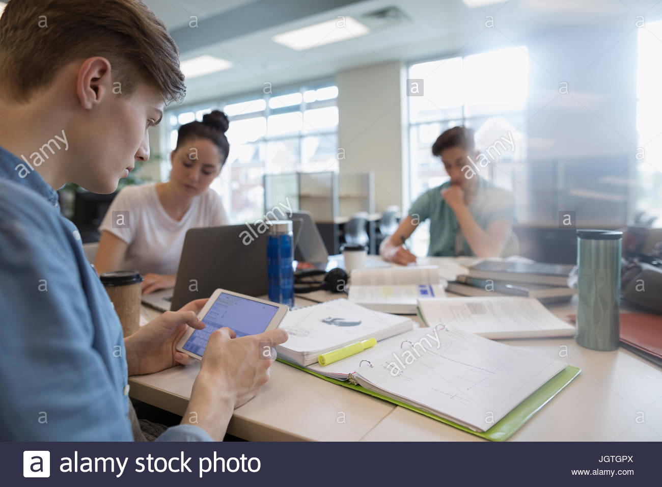 Digital textbook in college hi-res stock photography and images - Alamy