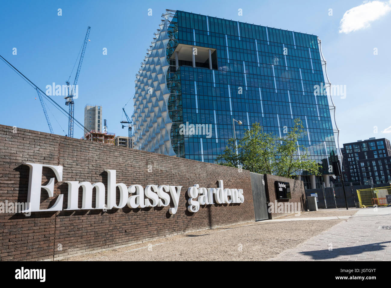 The New US Embassy being built at Embassy Gardens in Nine Elms ...