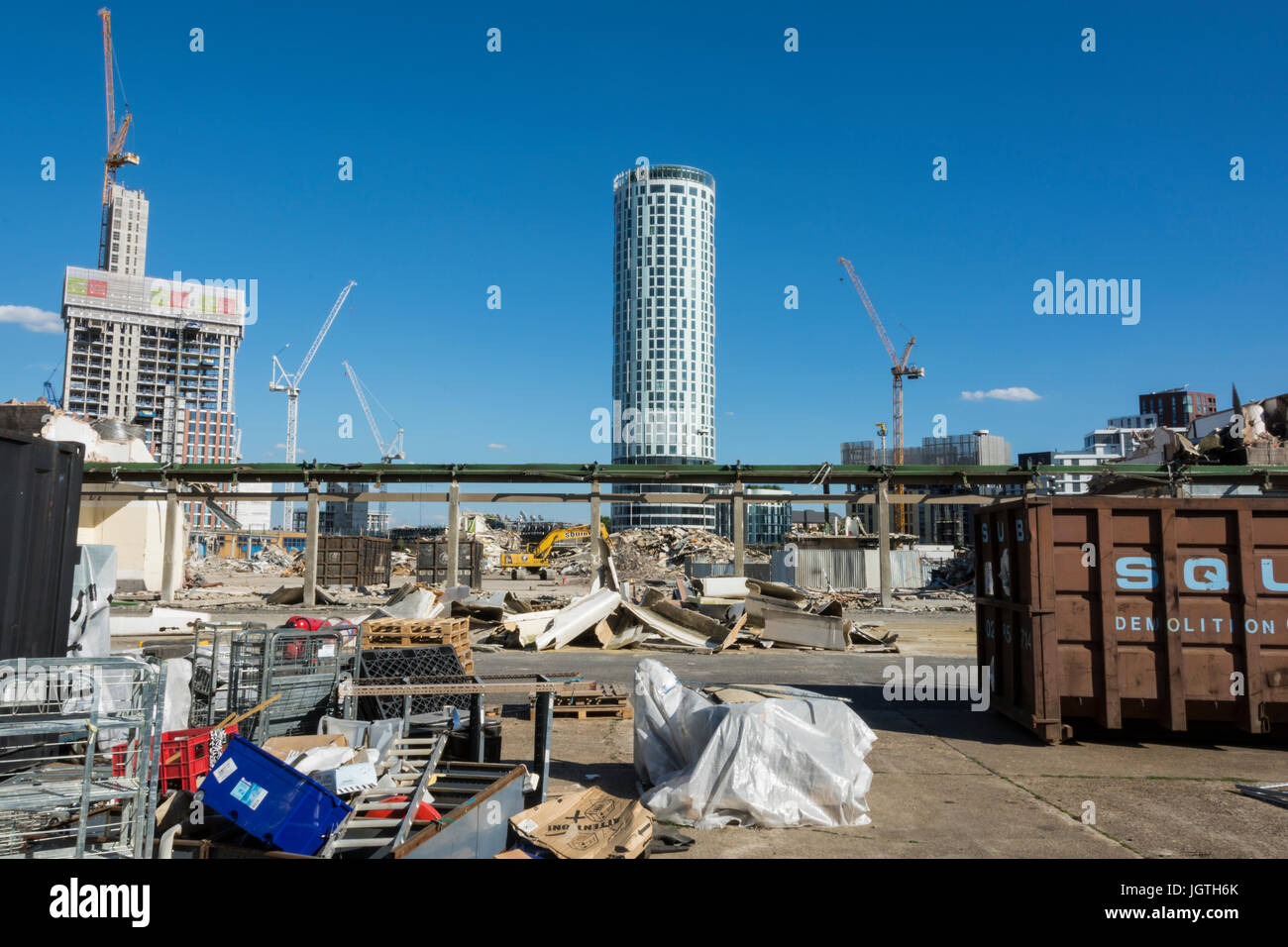 The former New Covent Garden Market in Nine Elms, Vauxhall, London, UK ...