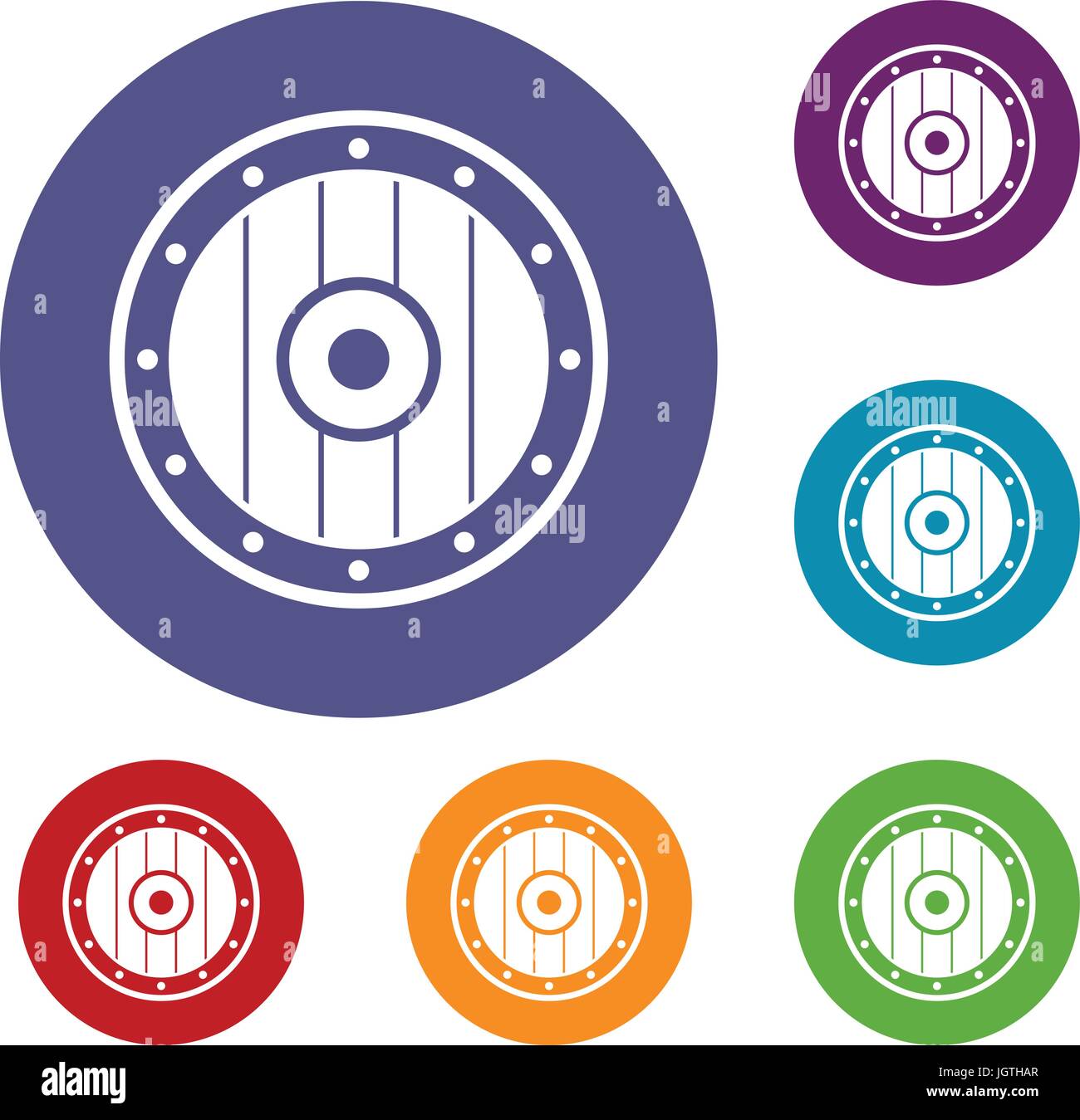 Round army shield icons set Stock Vector Image & Art - Alamy