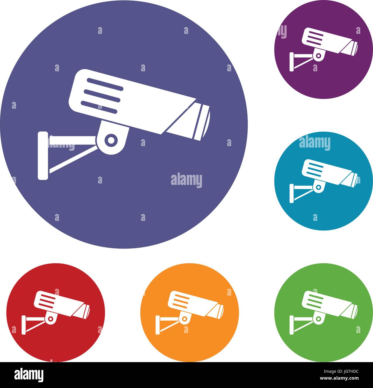 Security camera icons set Stock Vector Image & Art - Alamy