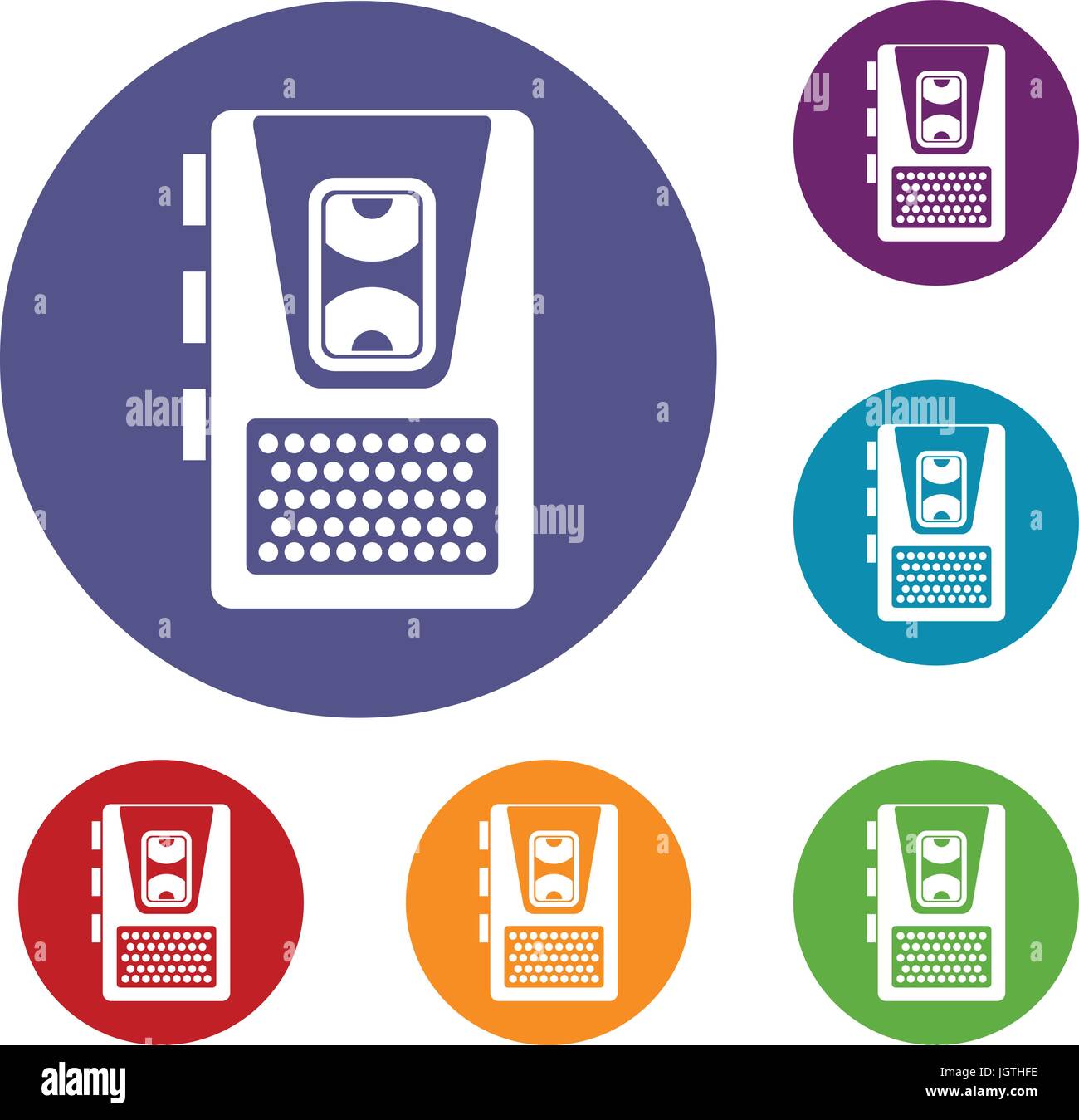 Dictaphone icons set Stock Vector Image & Art - Alamy
