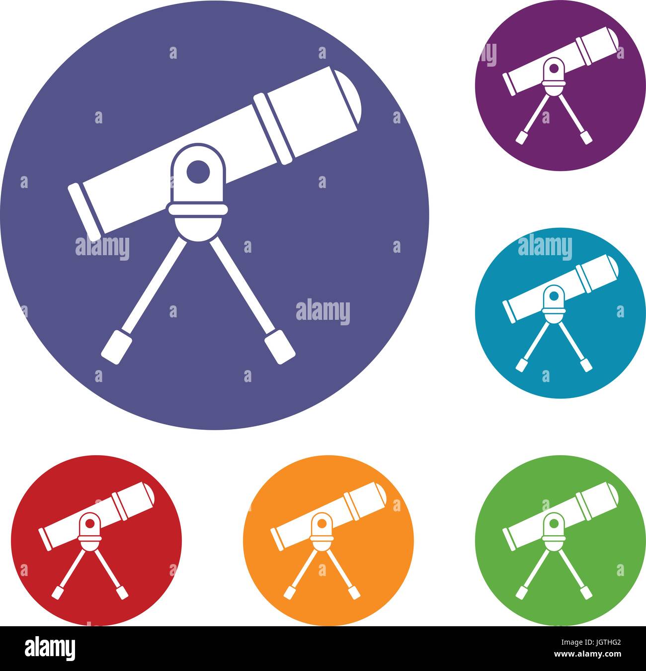 Space telescope icons set Stock Vector Image & Art - Alamy