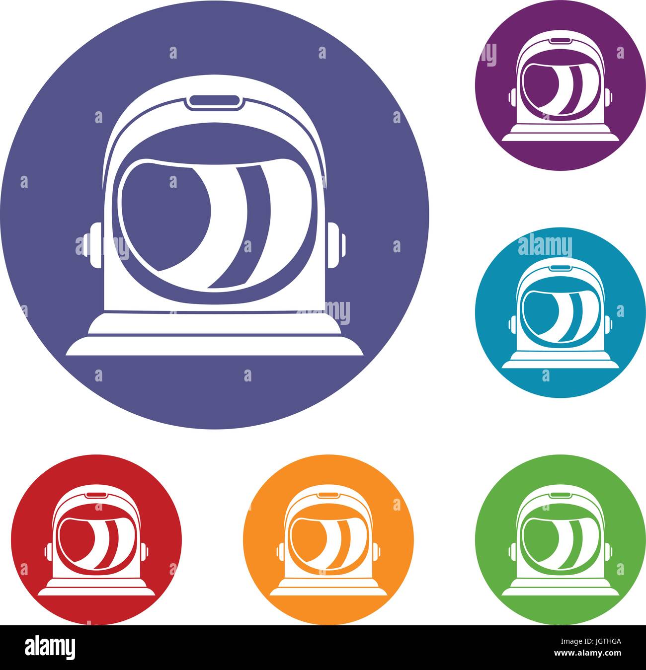 Space helmet icons set Stock Vector Image & Art - Alamy