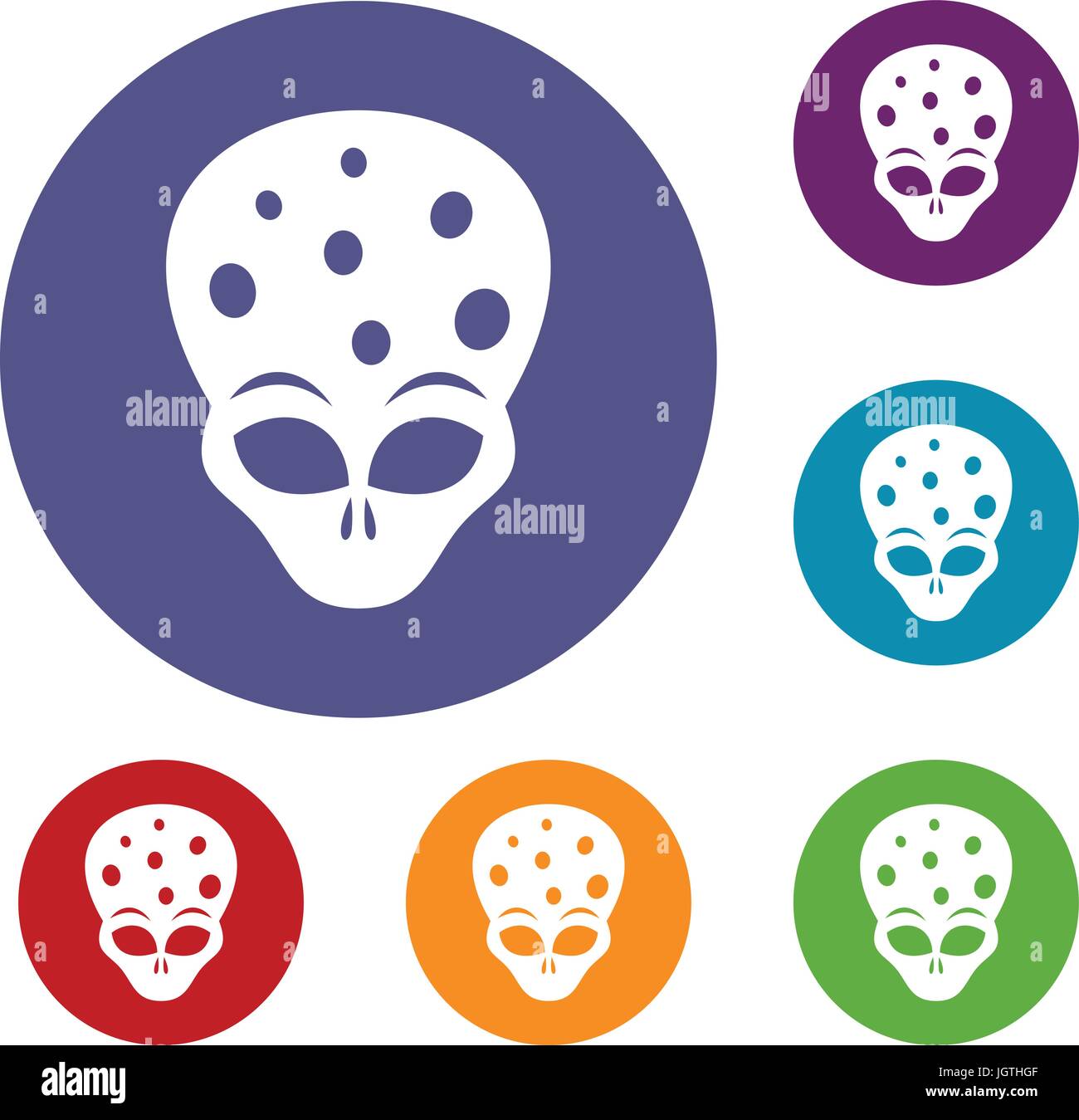 Extraterrestrial alien head icons set Stock Vector Image & Art - Alamy