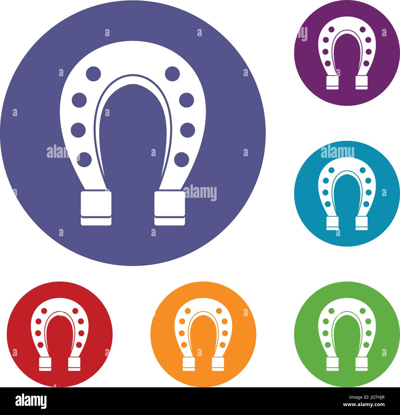 Horse shoe icons set Stock Vector Image & Art - Alamy