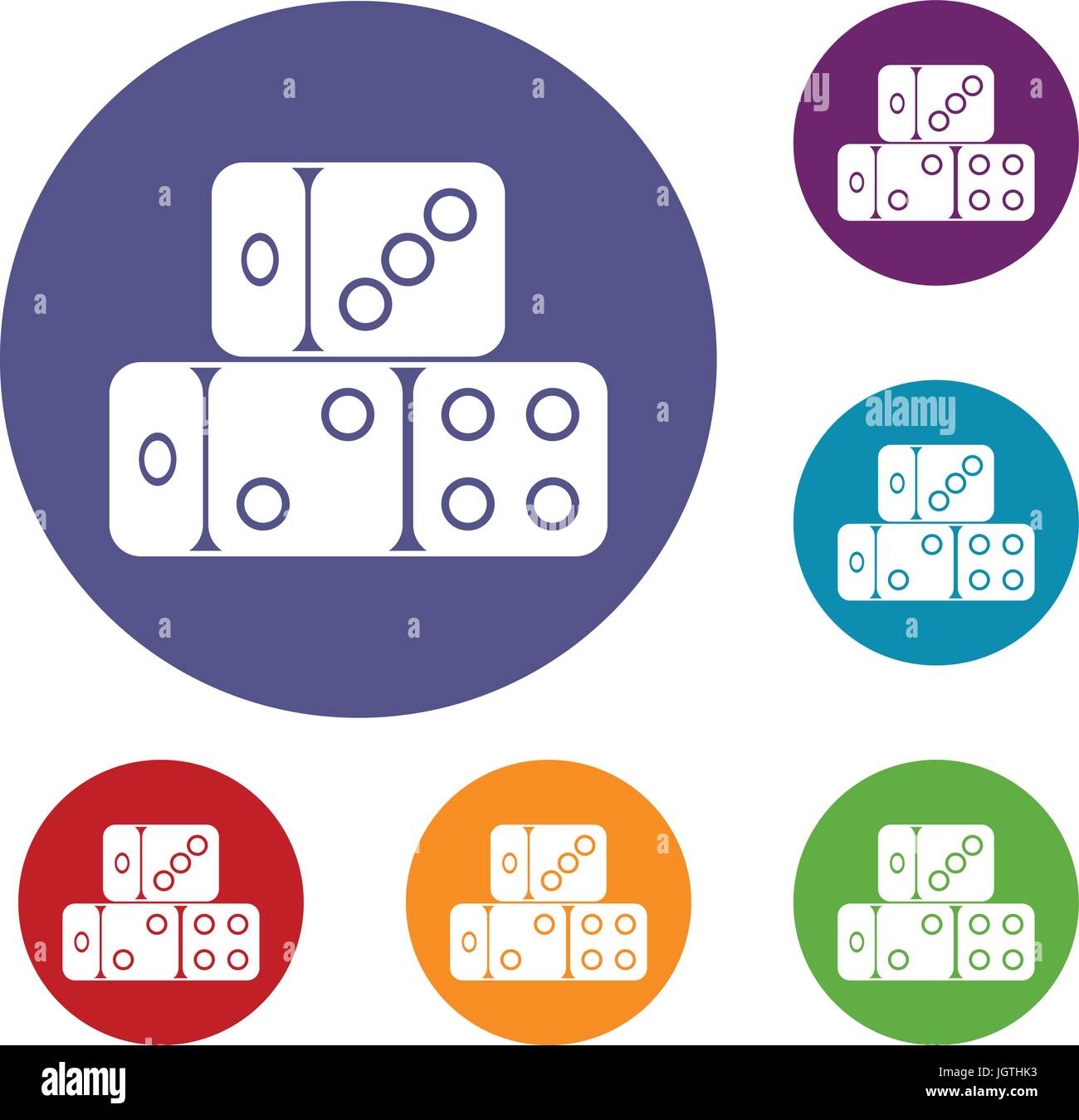 Three dice cubes icons set Stock Vector Image & Art - Alamy