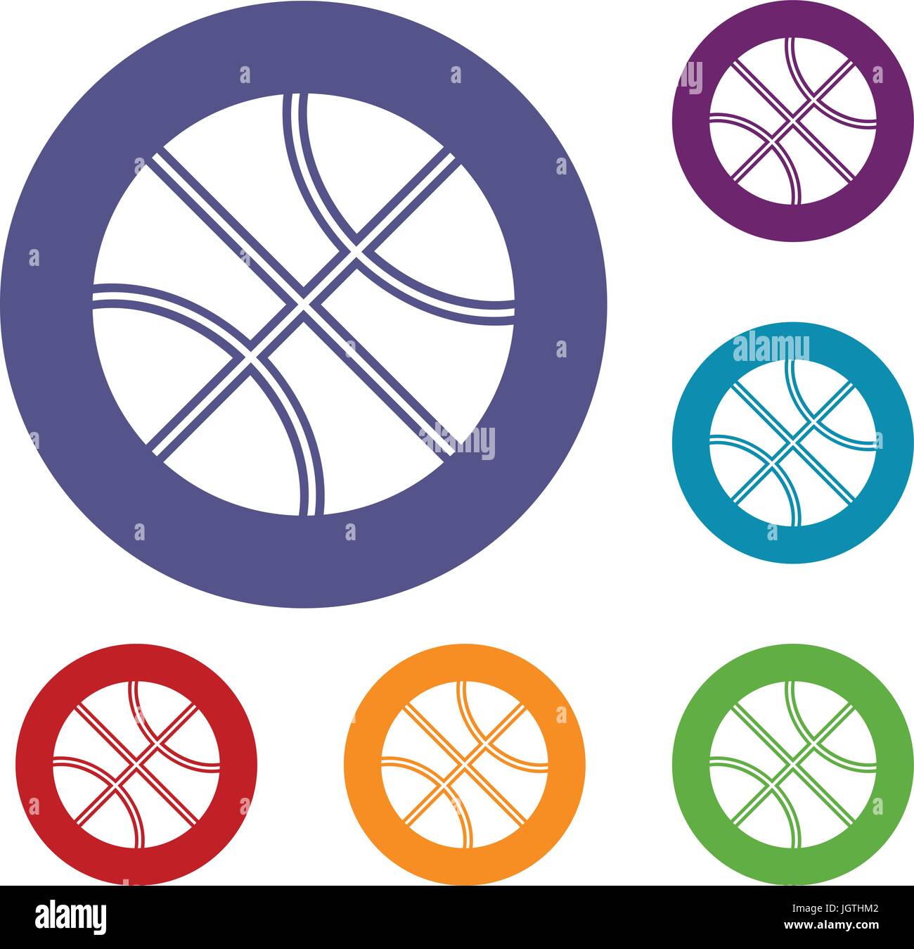 Basketball ball icons set Stock Vector Image & Art - Alamy