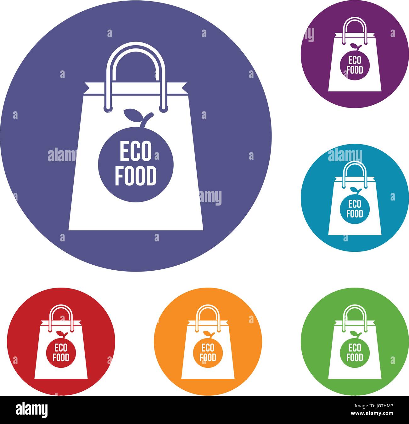Eco food bag icons set Stock Vector Image & Art - Alamy