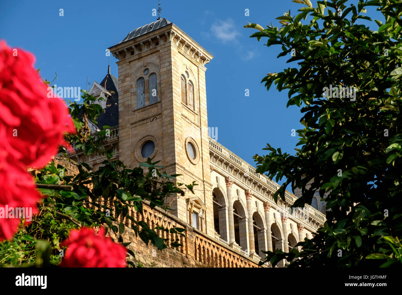 Detail view of the recently restored Rova (Royal Palace) in ...