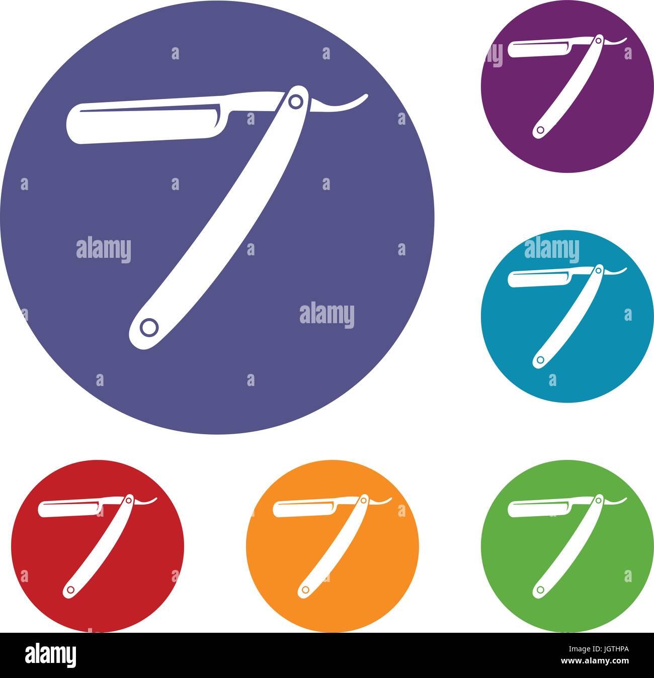 Razor white flat icons Stock Vector Images - Alamy