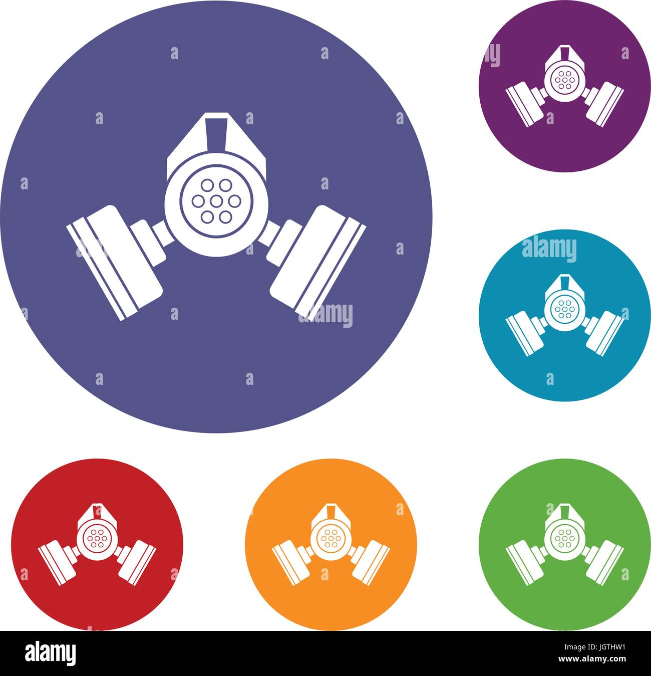 Gas mask icons set Stock Vector Image & Art - Alamy