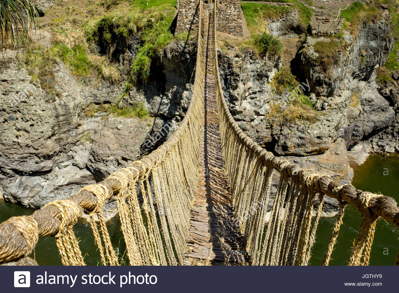 Inca Rope Bridge Stock Photos & Inca Rope Bridge Stock Images - Alamy