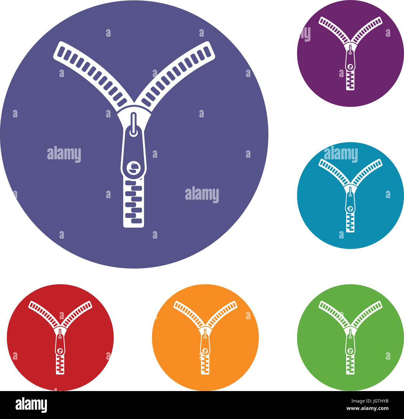 Zipper with lock icons set Stock Vector Image & Art - Alamy