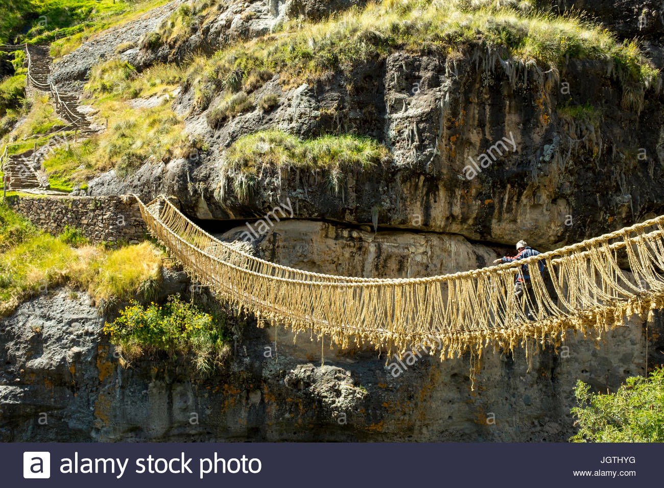 Inca Rope Bridge Stock Photos & Inca Rope Bridge Stock Images - Alamy