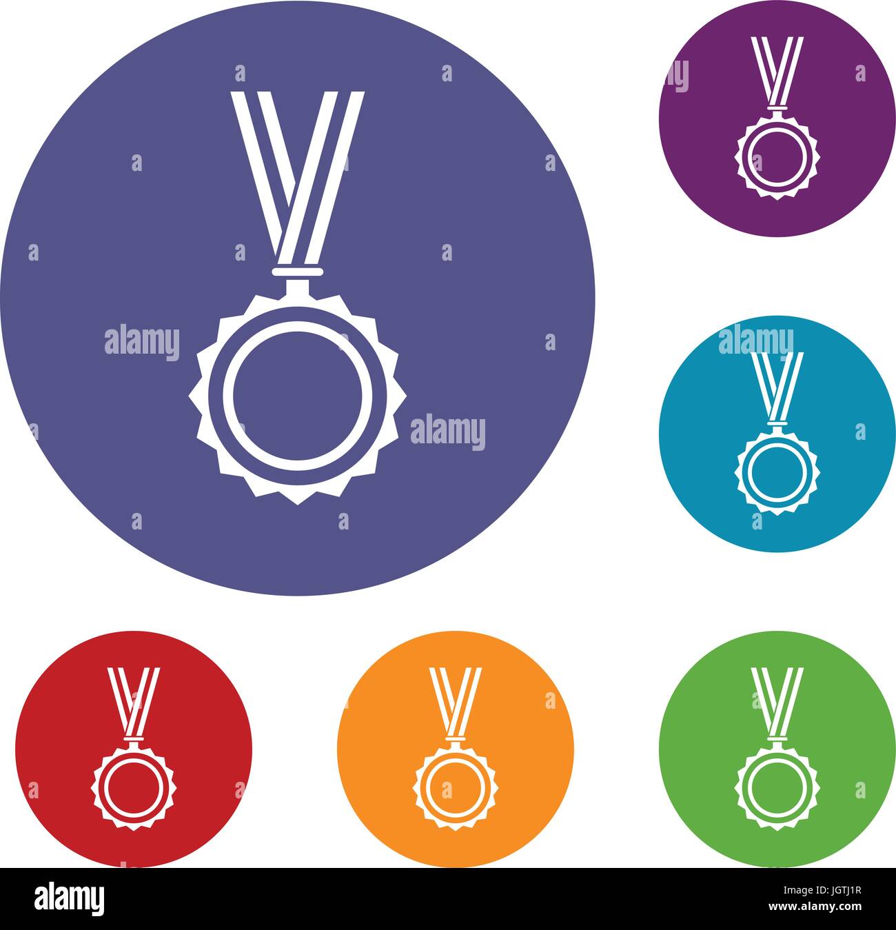 Medal icons set Stock Vector Image & Art - Alamy