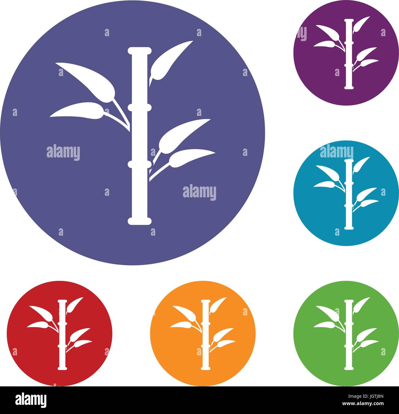Bamboo icons set Stock Vector Image & Art - Alamy