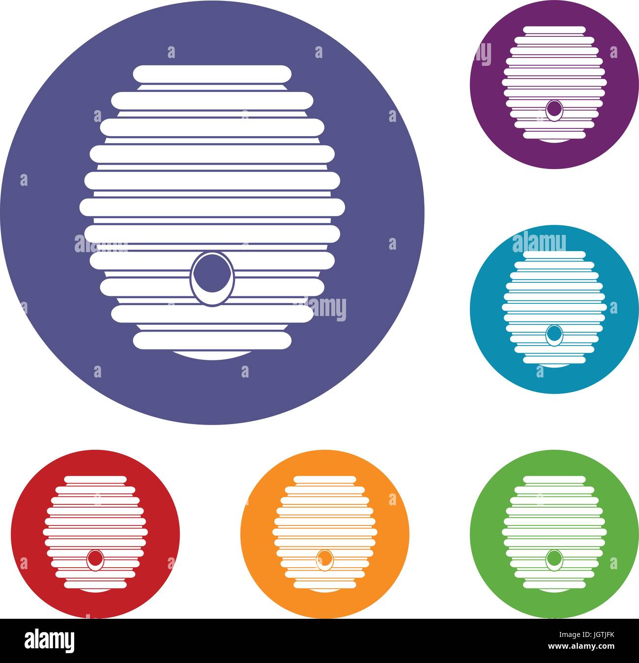 Beehive icons set Stock Vector Image & Art - Alamy