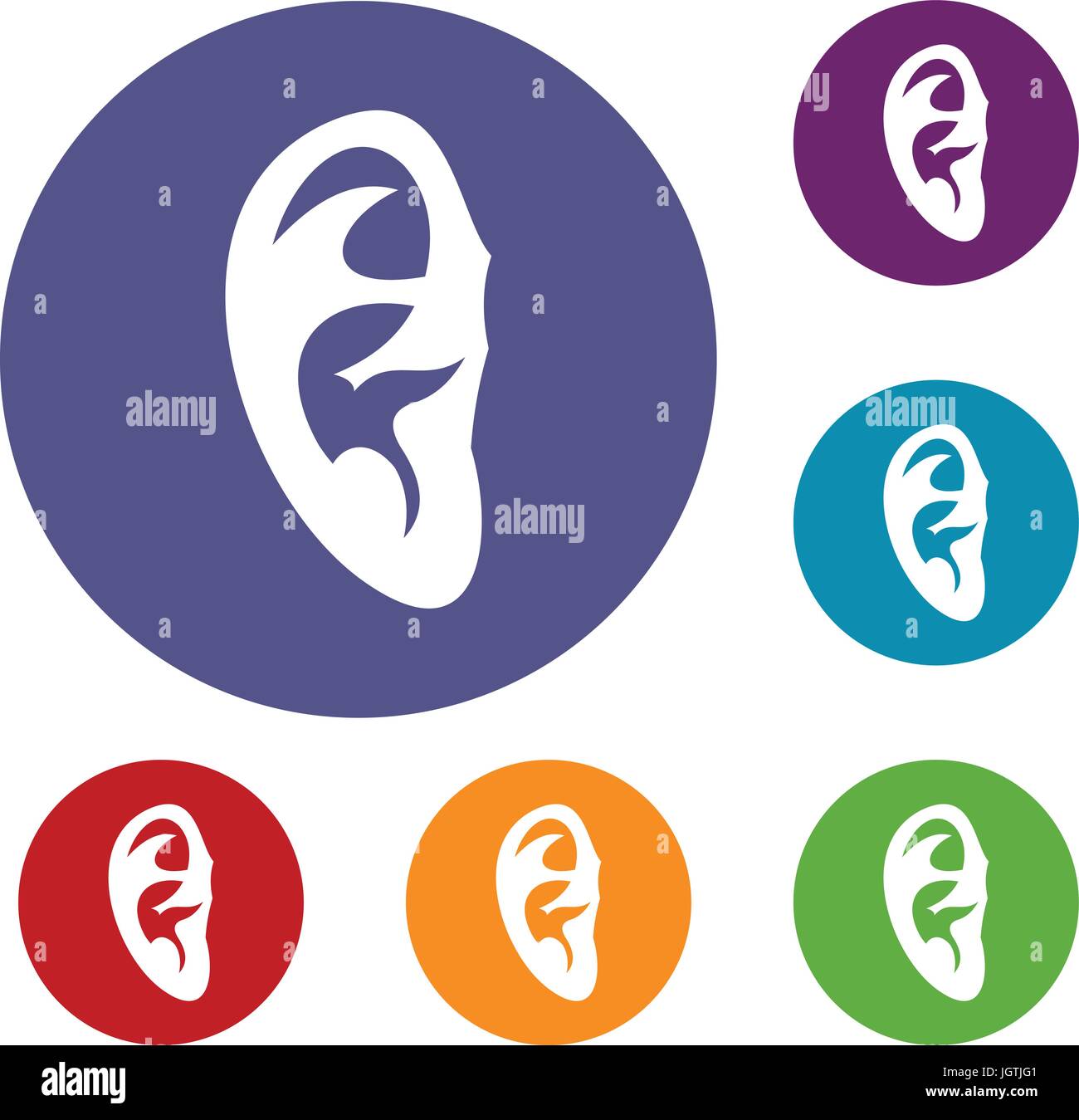 Ear icons set Stock Vector Image & Art - Alamy