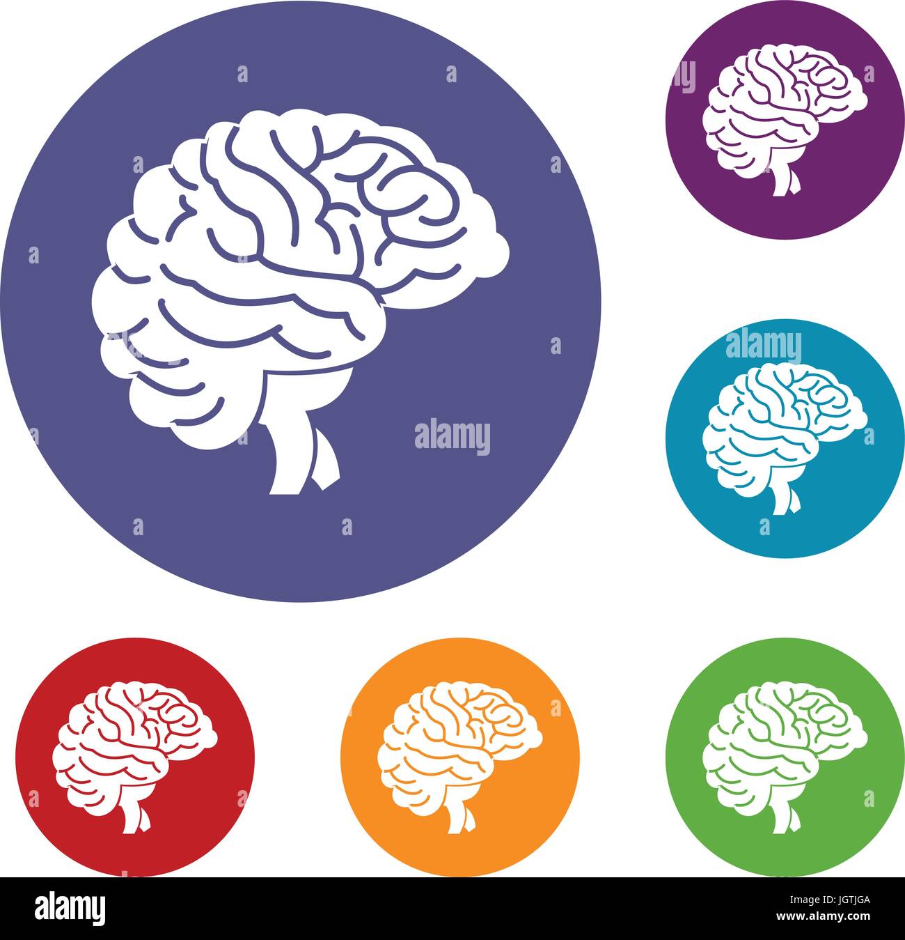 Brain icons set Stock Vector Image & Art - Alamy