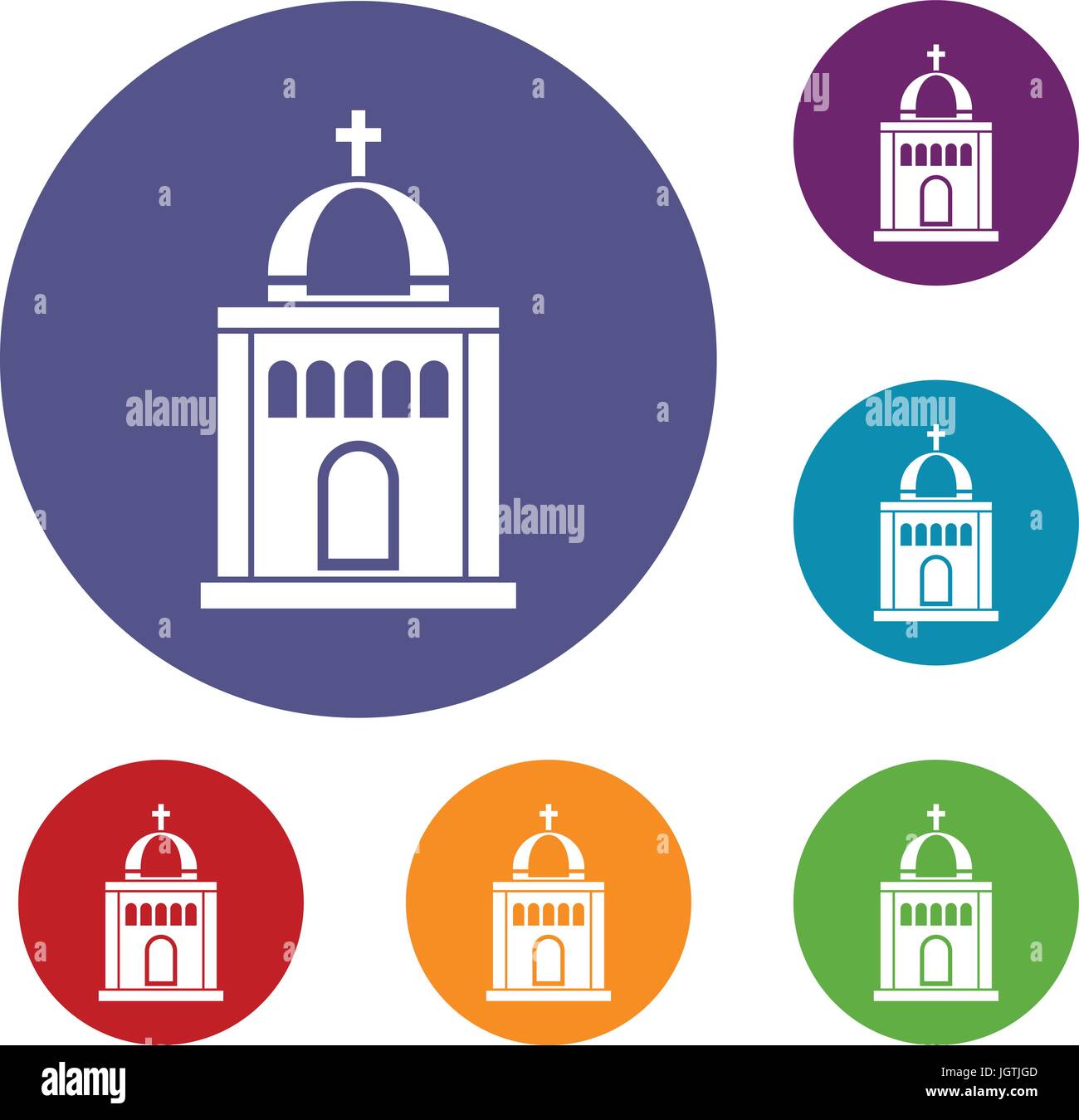 Red building christ church Stock Vector Images - Alamy