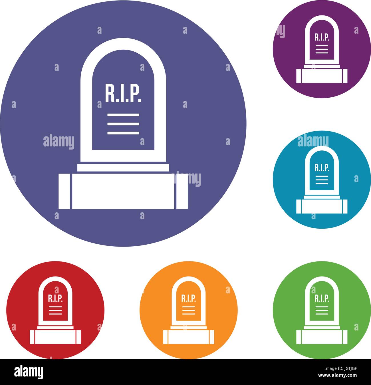 Headstone icons set Stock Vector Image & Art - Alamy