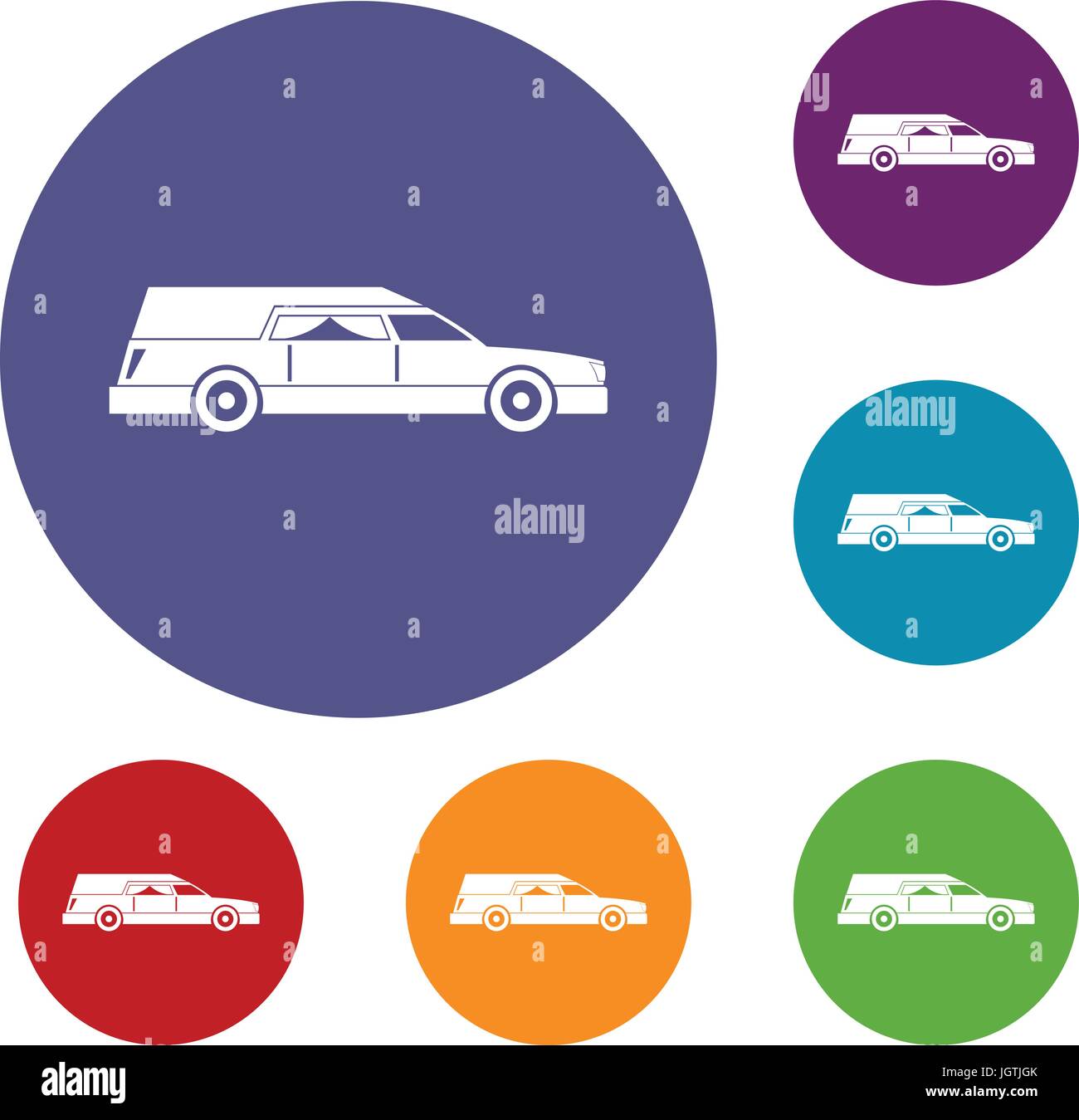 Hearse icons set Stock Vector Image & Art - Alamy