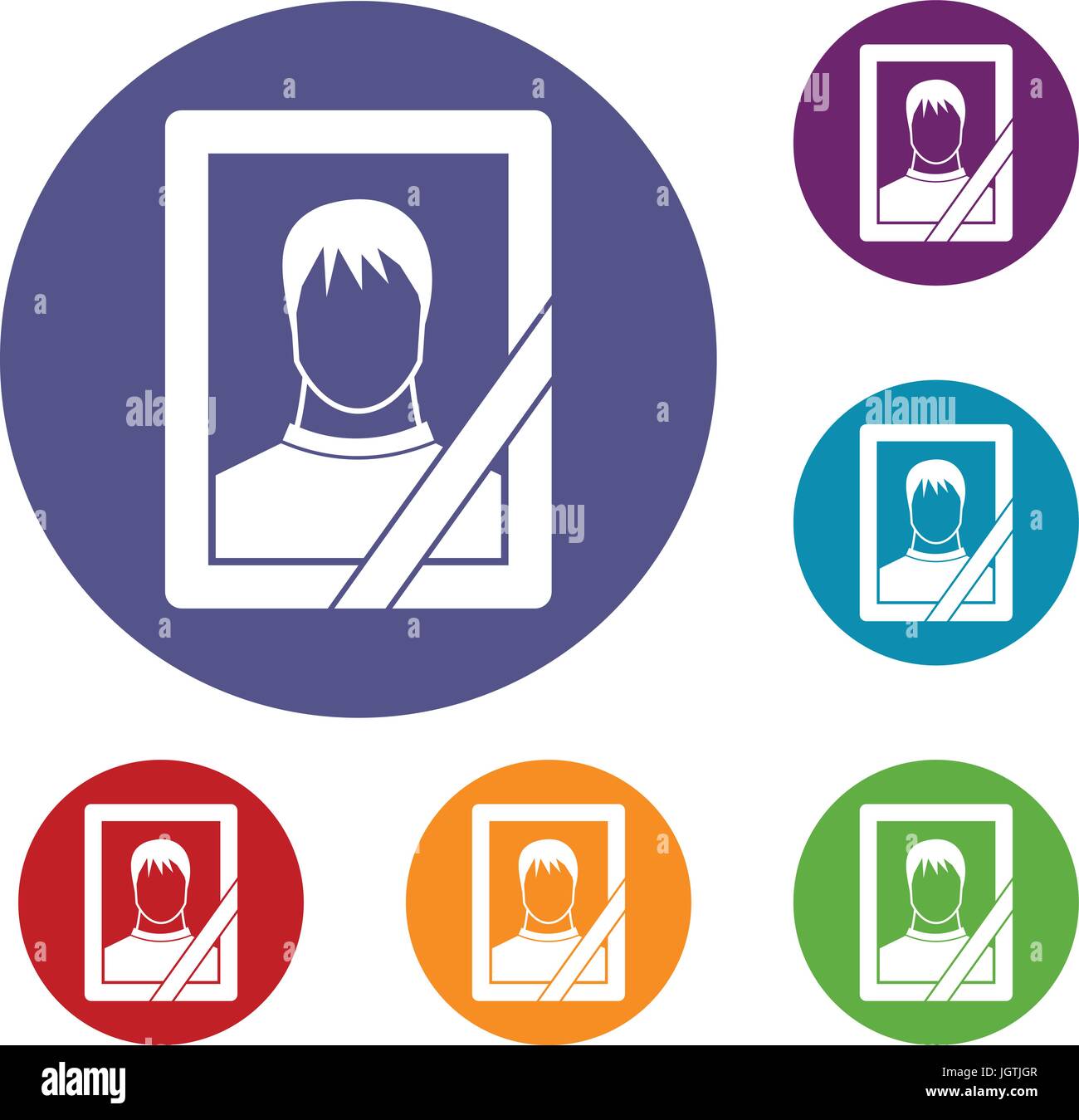 Memory portrait icons set Stock Vector Image & Art - Alamy