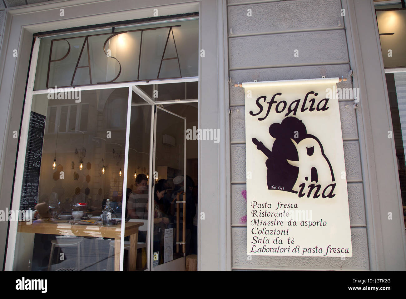 Sfoglia Pasta Restaurant Sign, Bologna, Italy Stock Photo - Alamy