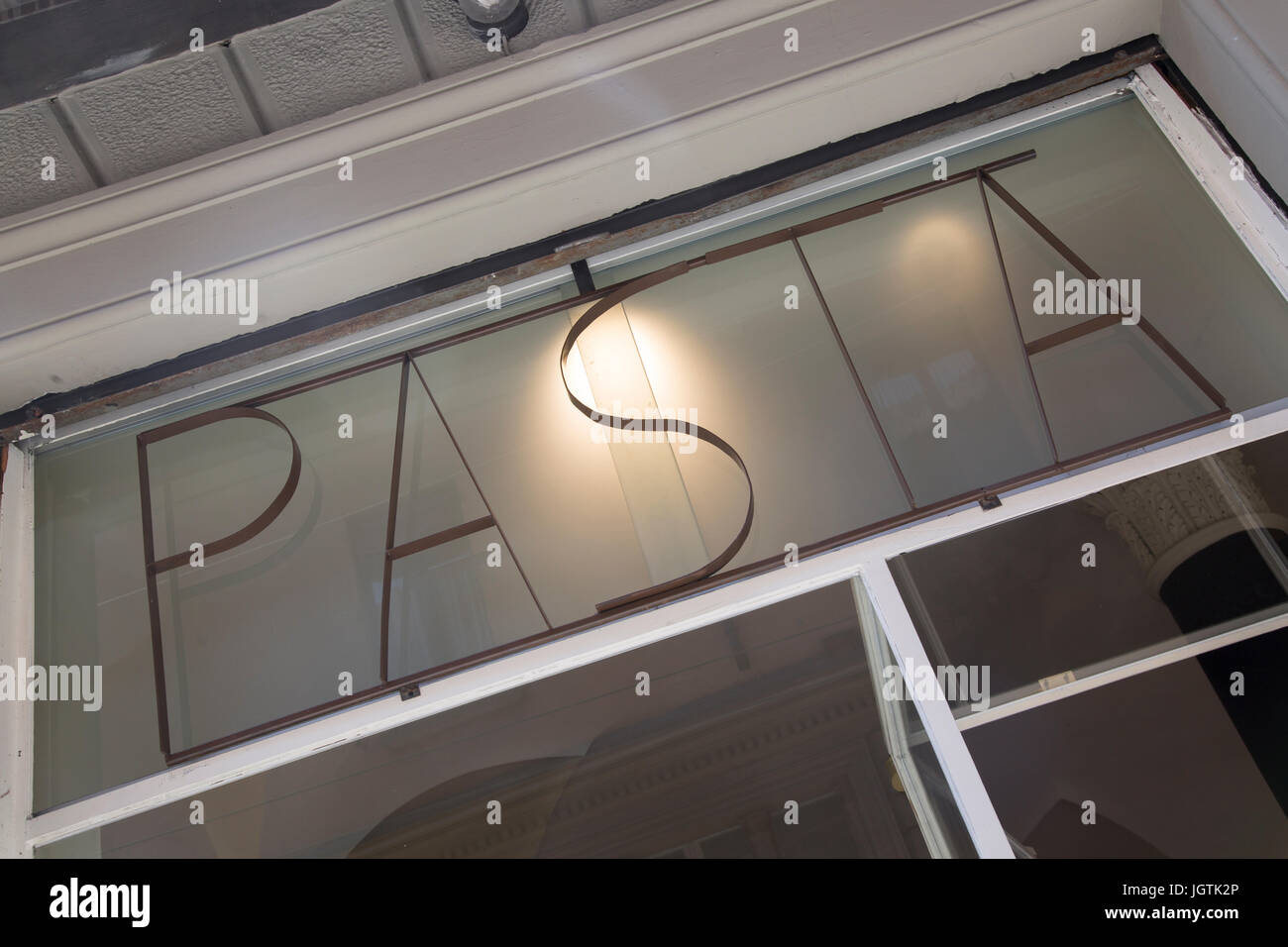 Sfoglia Restaurant Pasta Sign Bologna; Italy Stock Photo - Alamy