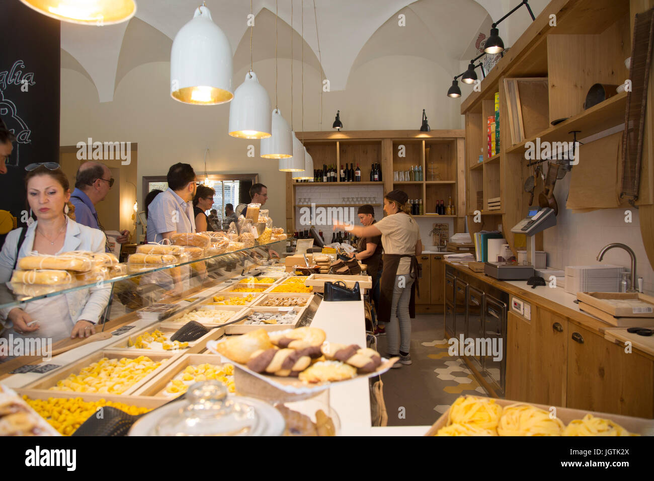 Sfoglia Pasta Restaurant and Shop; Bologna; Italy Stock Photo - Alamy