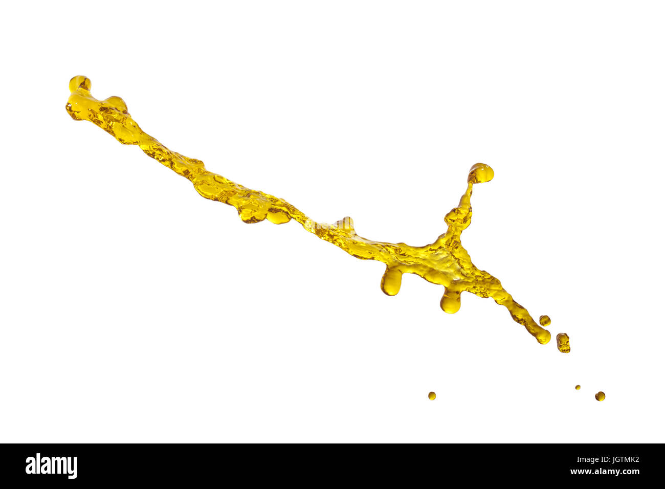 beautiful flying yellow splash isolated over white background Stock ...