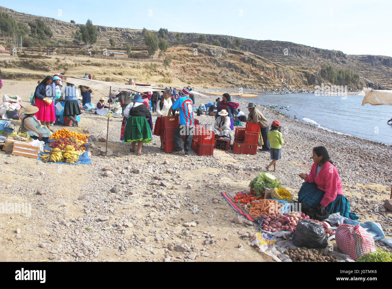 Isla Amantani, Titicaca Lake, Lima, Peru Stock Photo - Alamy