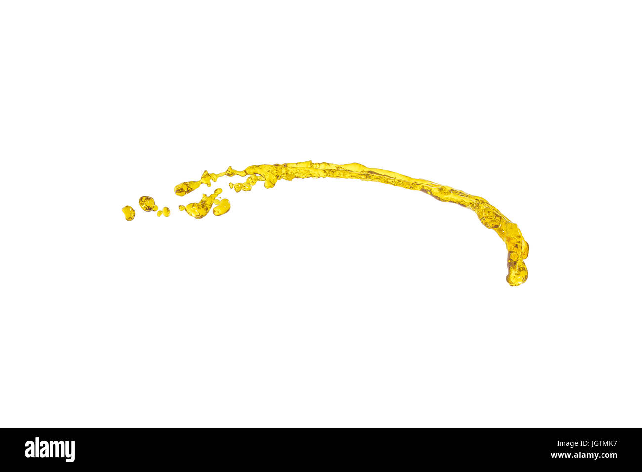 beautiful flying yellow splash isolated over white background Stock ...