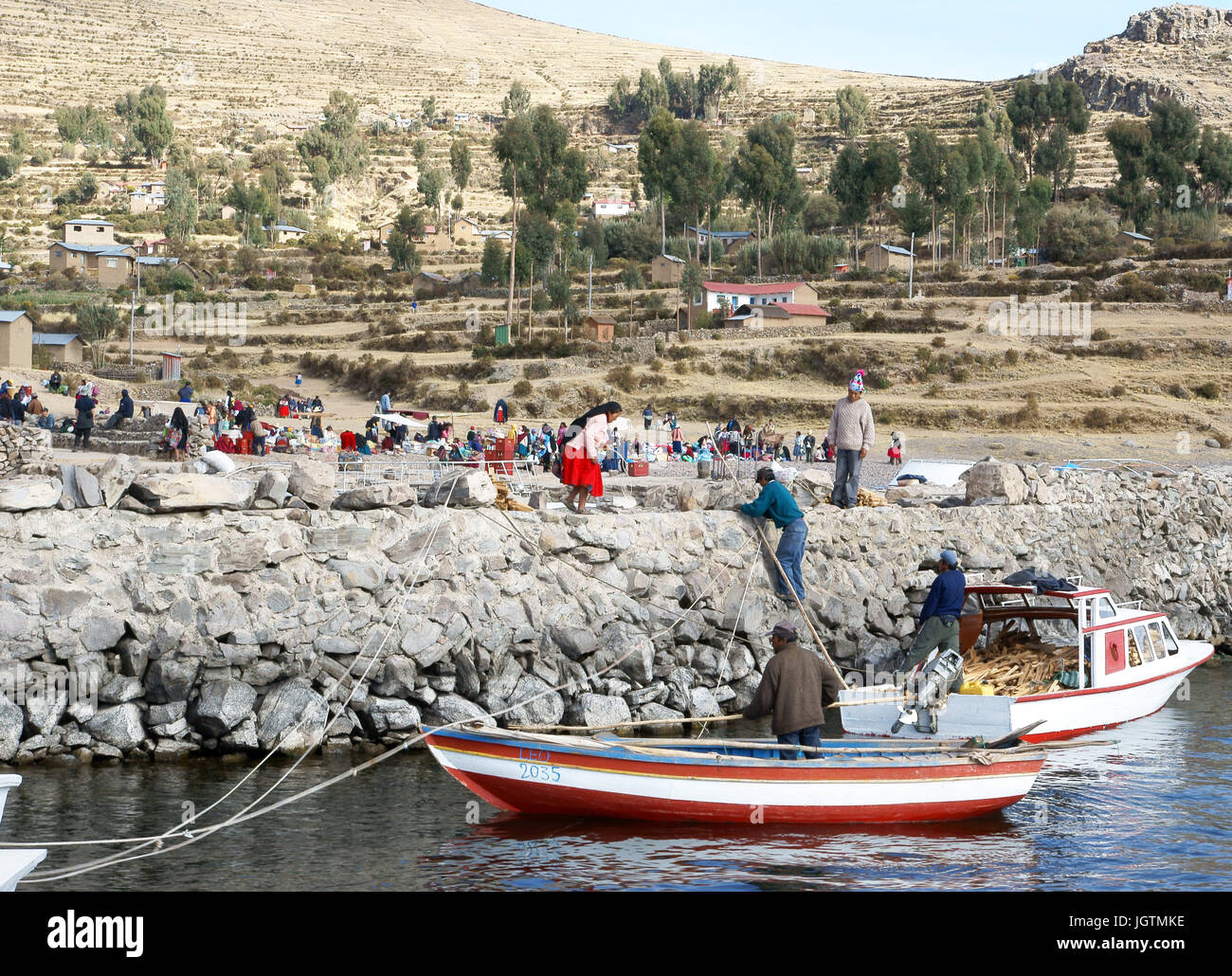 Isla Amantani, Titicaca Lake, Lima, Peru Stock Photo - Alamy