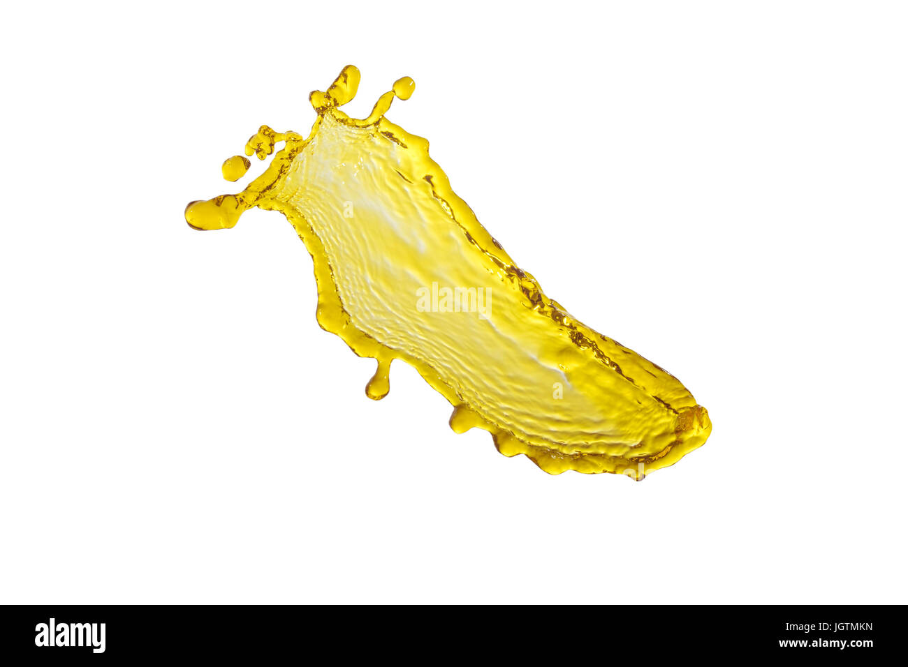 isolated beautiful flying yellow splash over white background Stock ...