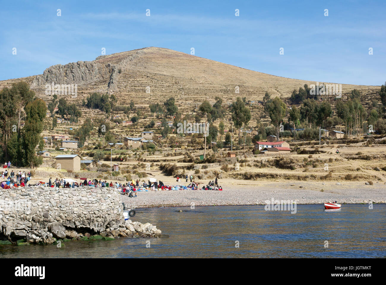 Isla Amantani, Titicaca Lake, Lima, Peru Stock Photo - Alamy
