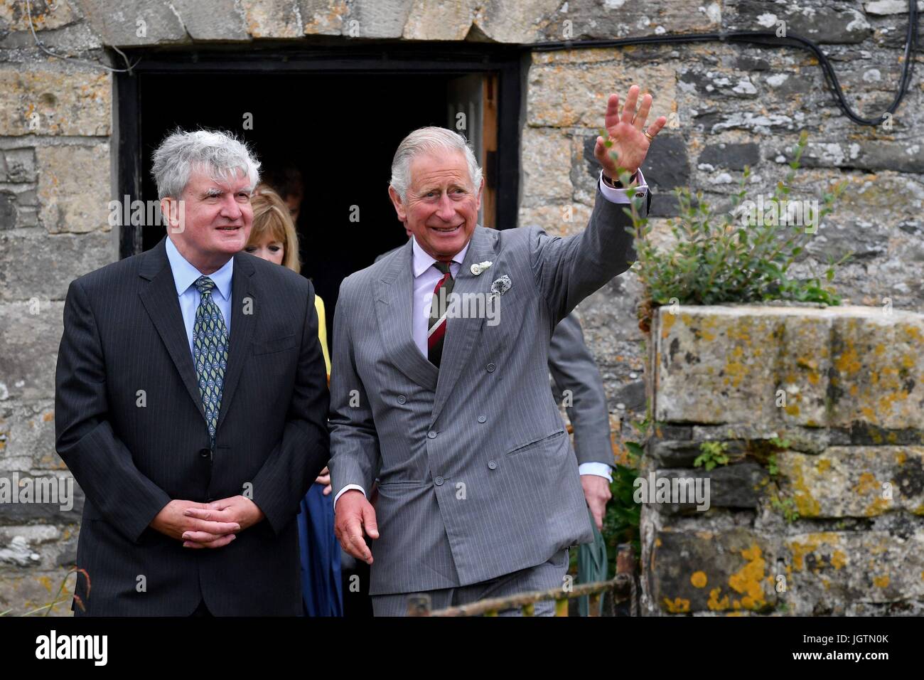 The Prince of Wales is joined by Professor David Austin (left) as he ...