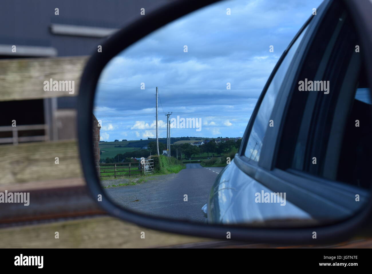 Reflection, side mirror Stock Photo - Alamy