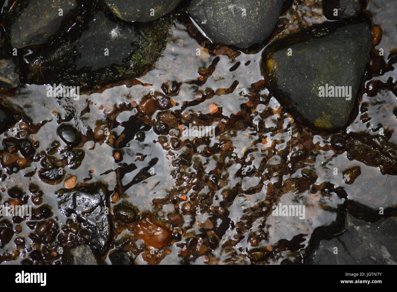 Pebbles in a river Stock Photo - Alamy