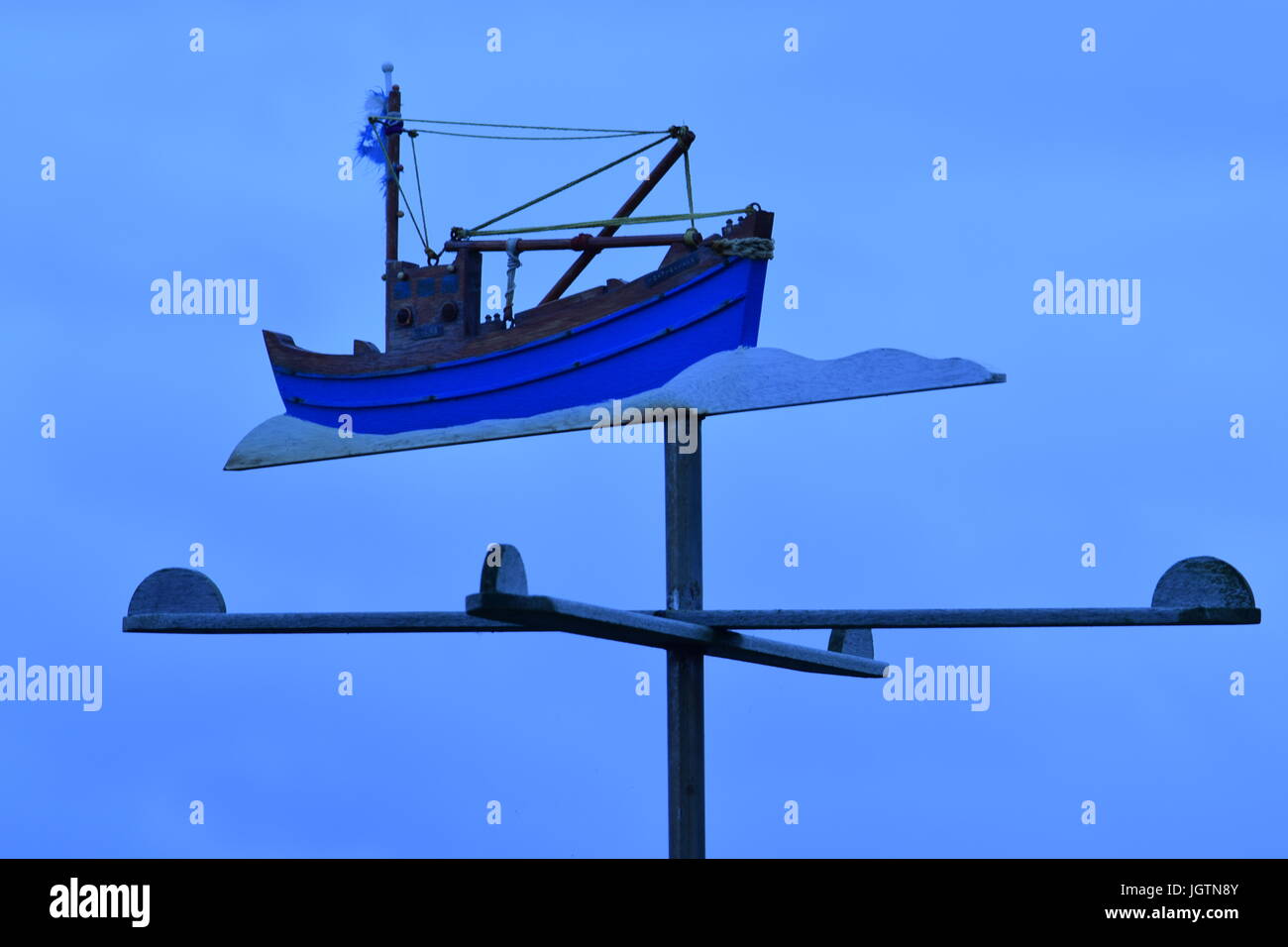 Weather vane, boat Stock Photo - Alamy