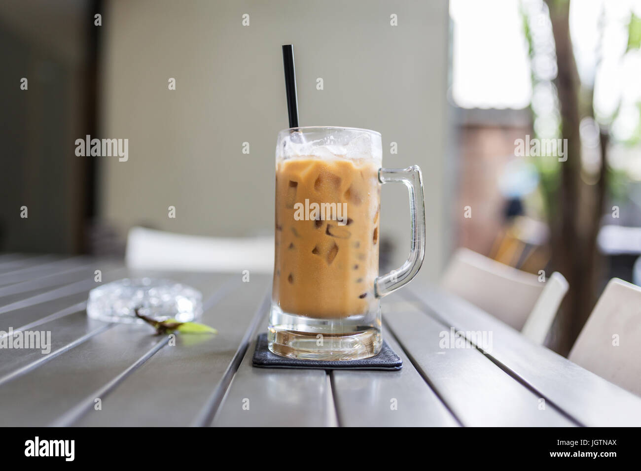 Big cup ice coffee Stock Photo - Alamy