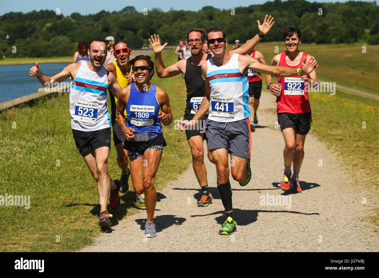 Dame Kelly Holmes runs in the Bewl 15 Running Race, Wadhurst, Great ...