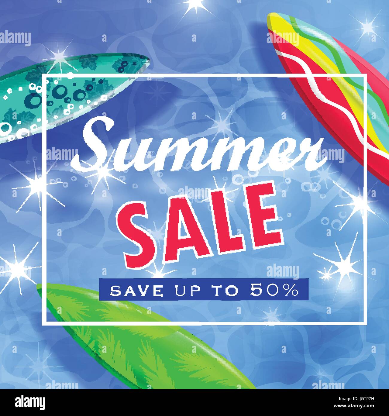 Colorful Summer Surfing Design Stock Vector Image & Art - Alamy