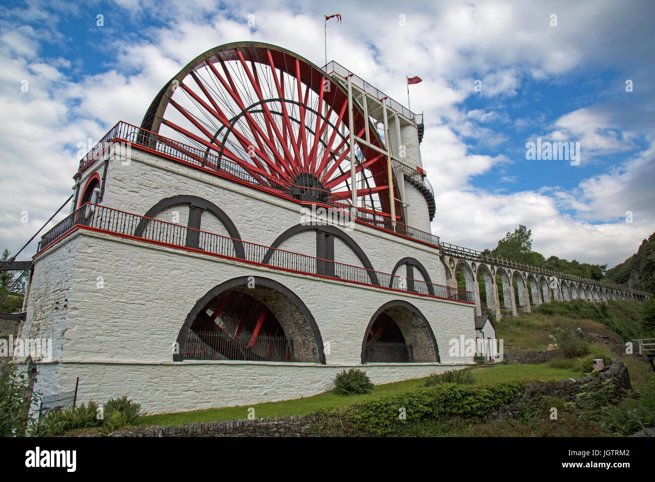 The Laxey wheel, known as The Lady Isabella, in Laxey on The isle of ...
