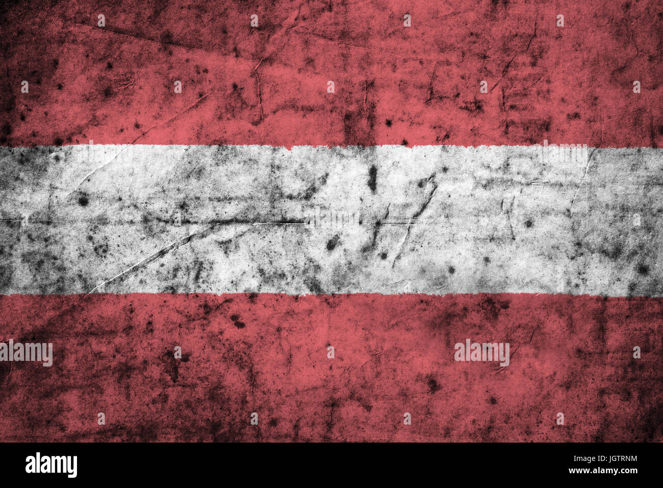 Austria flag with high detail of old dirty crumpled paper . 3D ...