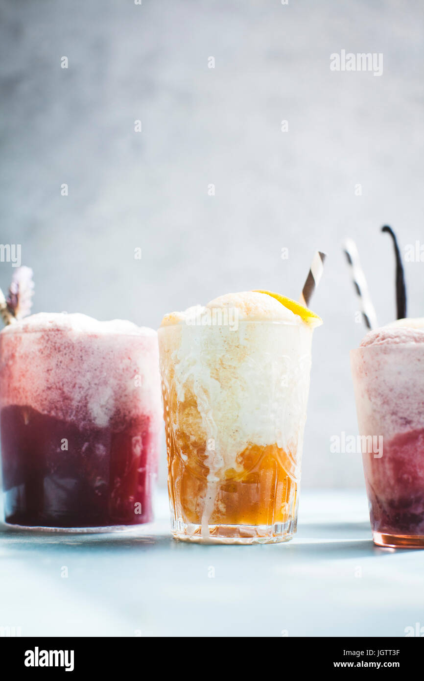 Bright and colorful Ice cream float Stock Photo - Alamy